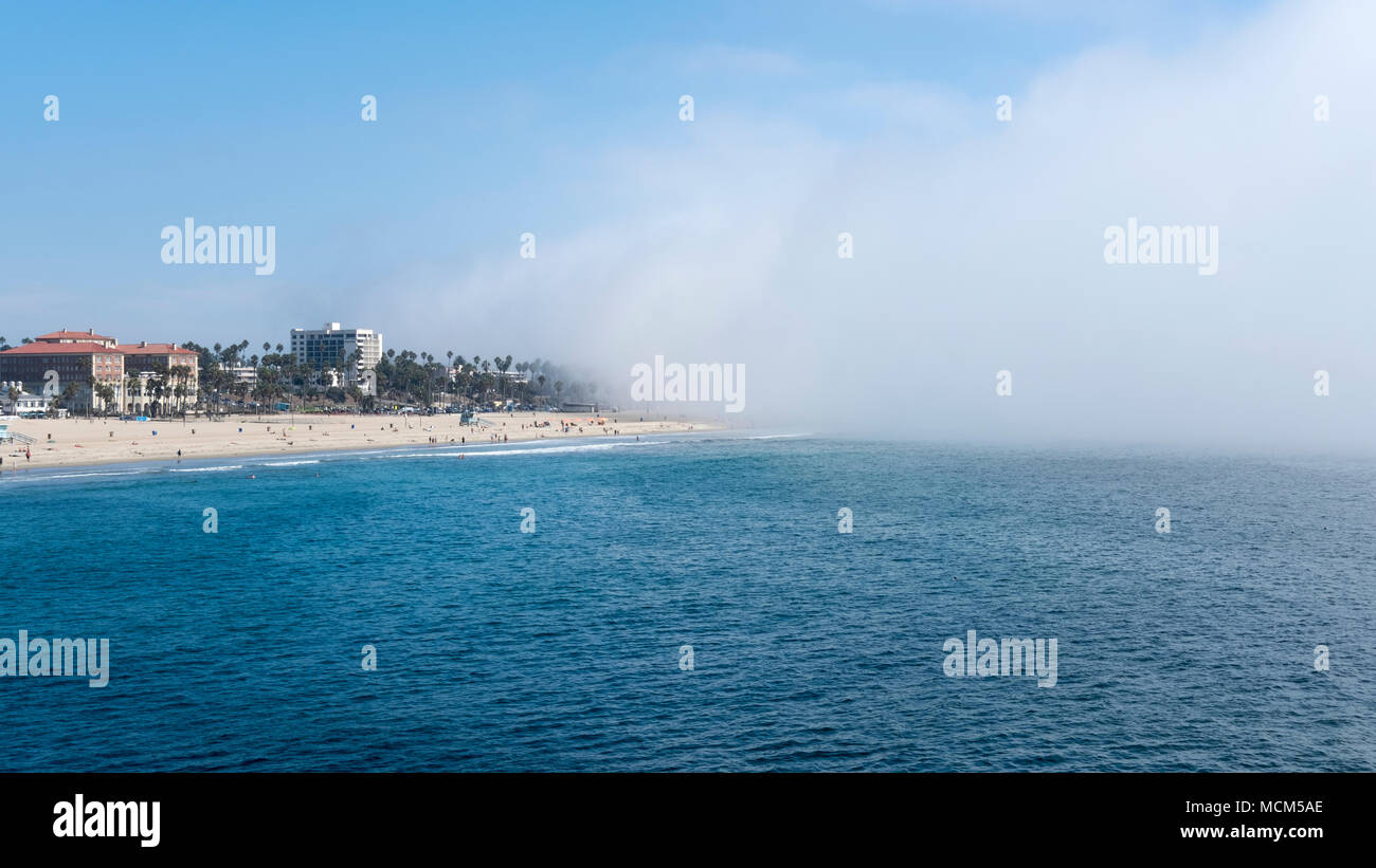 Peculiar weather change with sudden fog drifting fast towards the ...