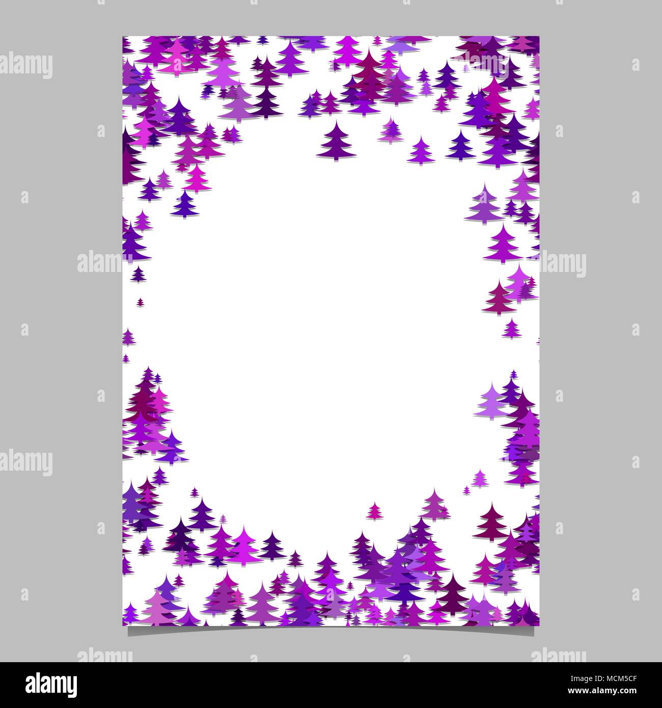 Modern Christmas design stationery template - blank winter vector ...