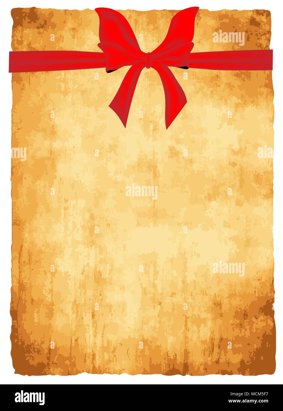 vector papyrus paper texture with bow and ribbons Stock Vector Image ...