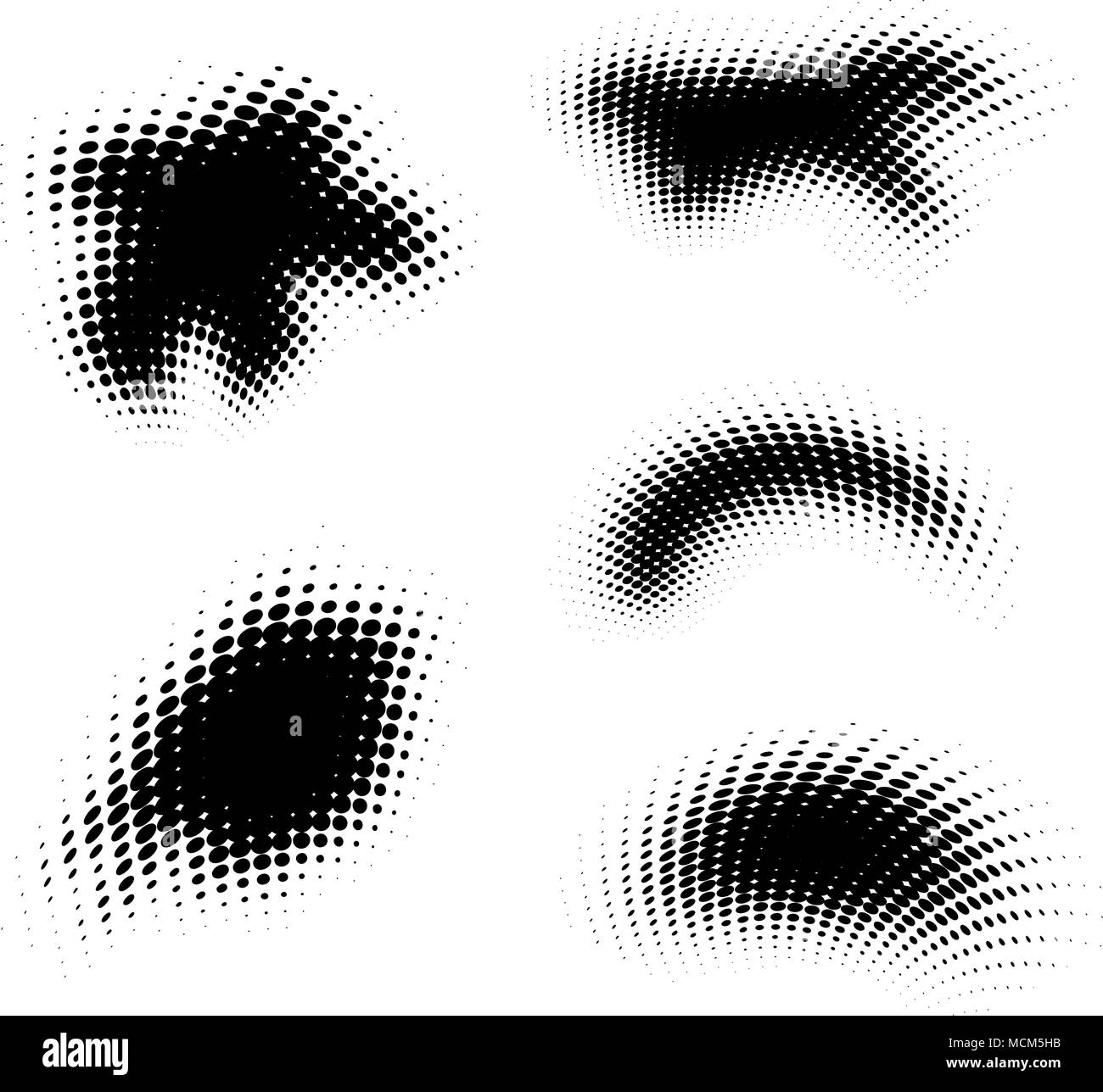 collection of abstract halftone brushes, design element Stock Vector ...
