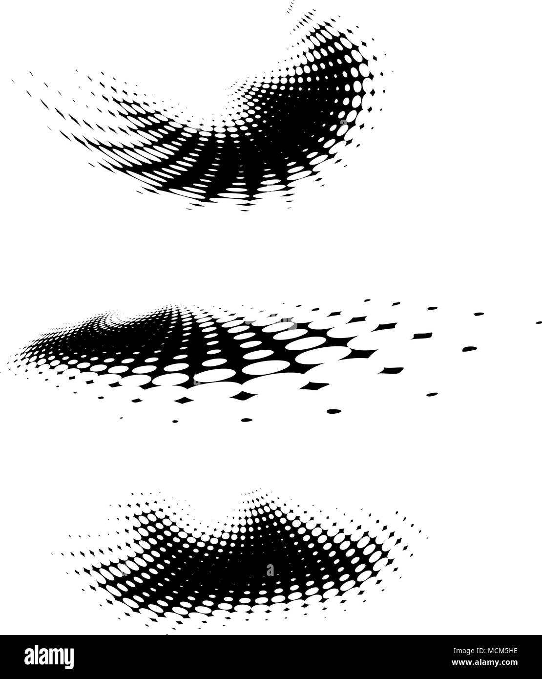 collection of abstract halftone brushes, design element Stock Vector ...