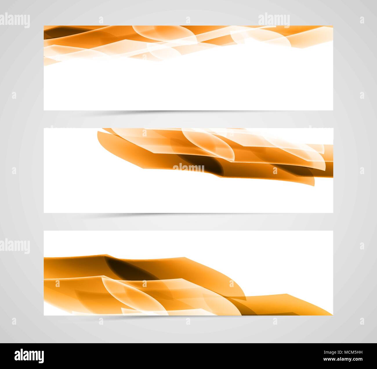 abstract white horizontal banners with blur effect, design element ...