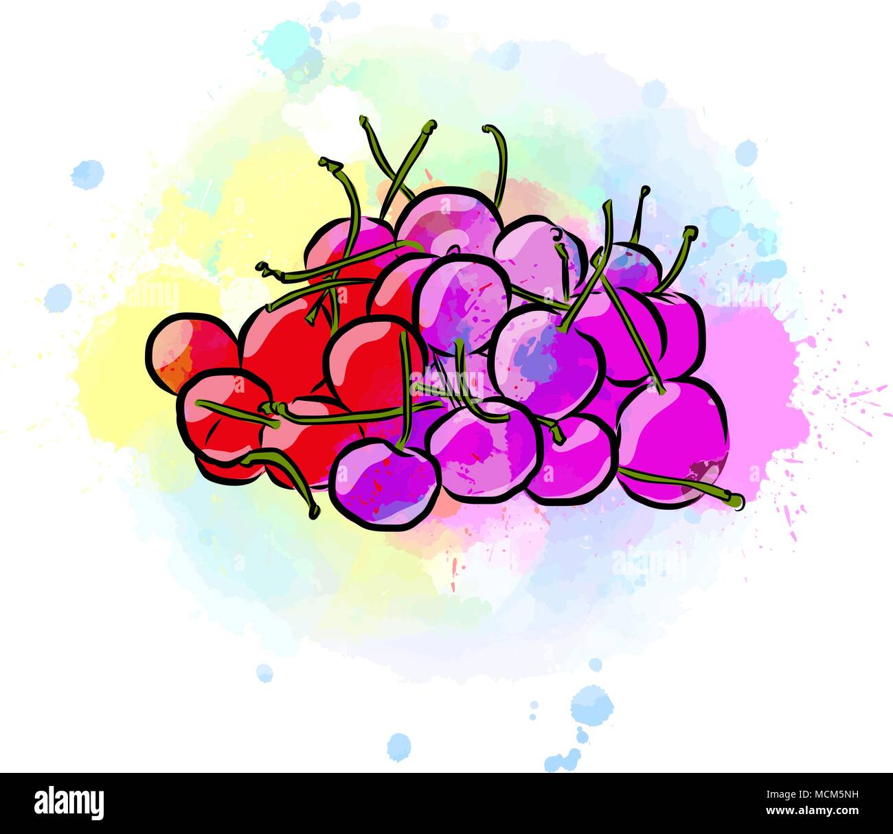 Vector illustration two cute Stock Vector Images - Alamy