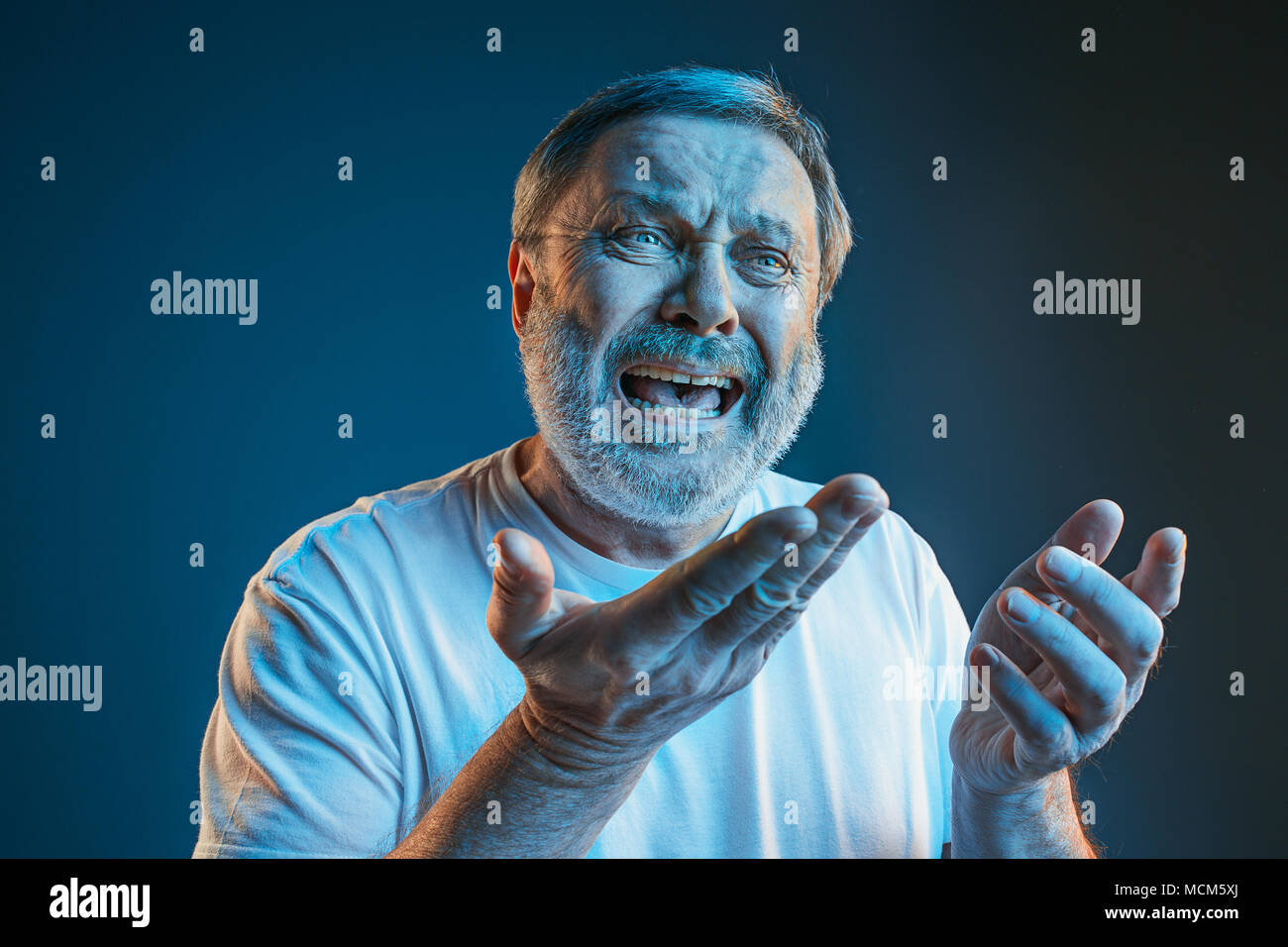 Sports, emotions and fan people concept - sad man watching sports on tv ...