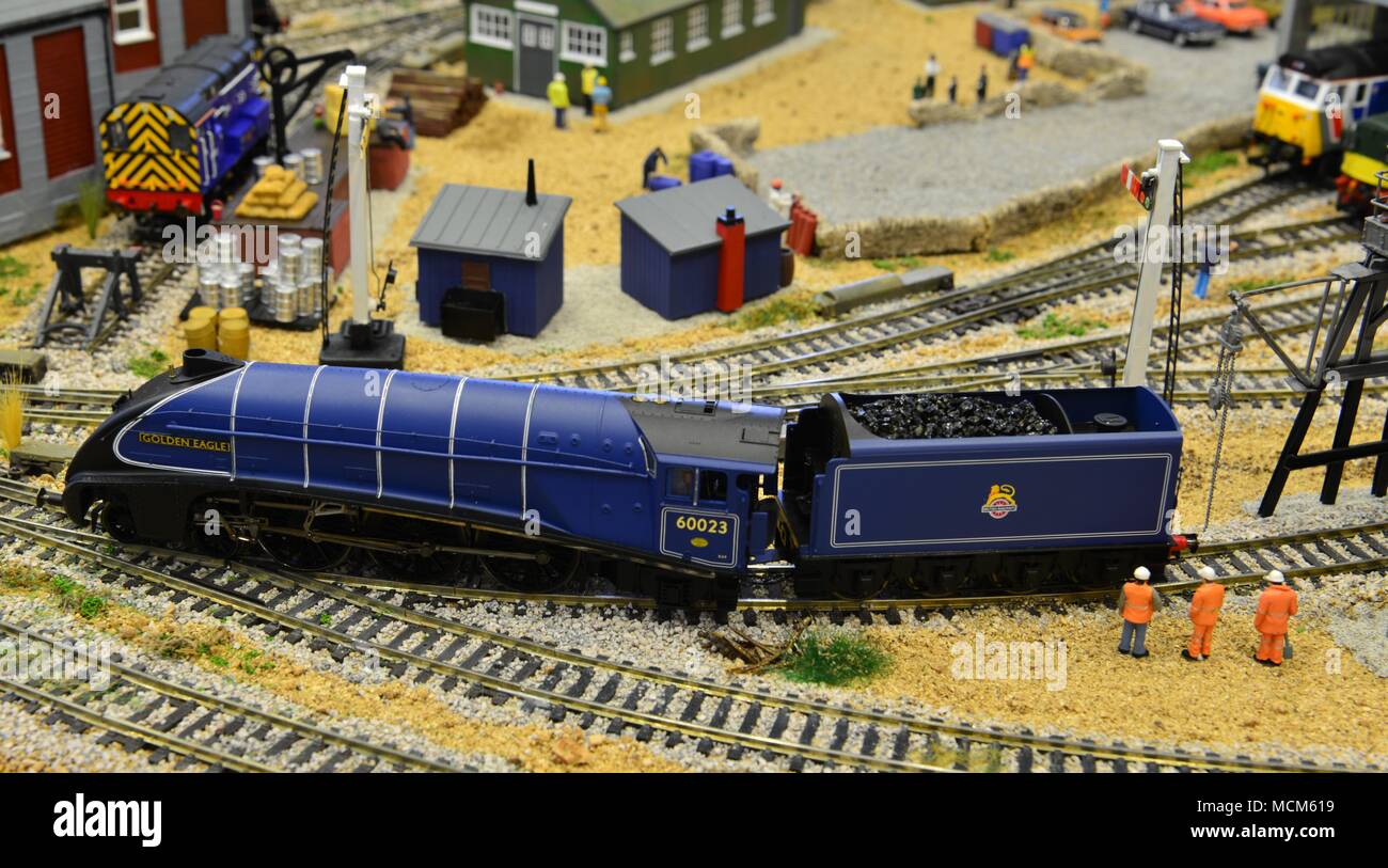 A model railway based on a desert landscape Stock Photo - Alamy