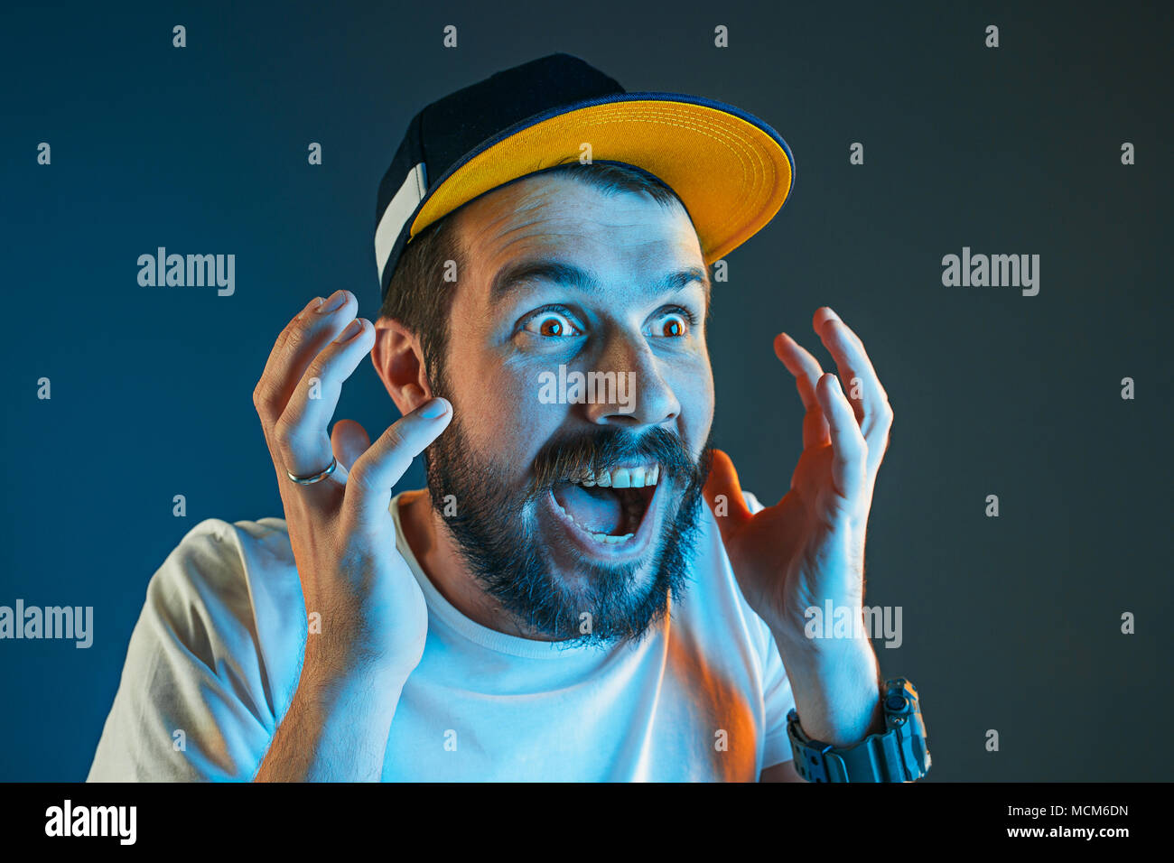 Emotion face man sport anger hi-res stock photography and images - Alamy