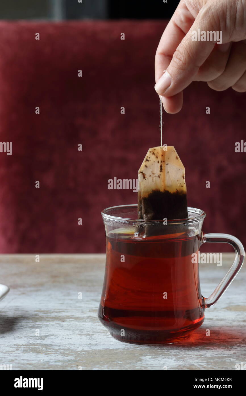 tea and tea bag Stock Photo - Alamy