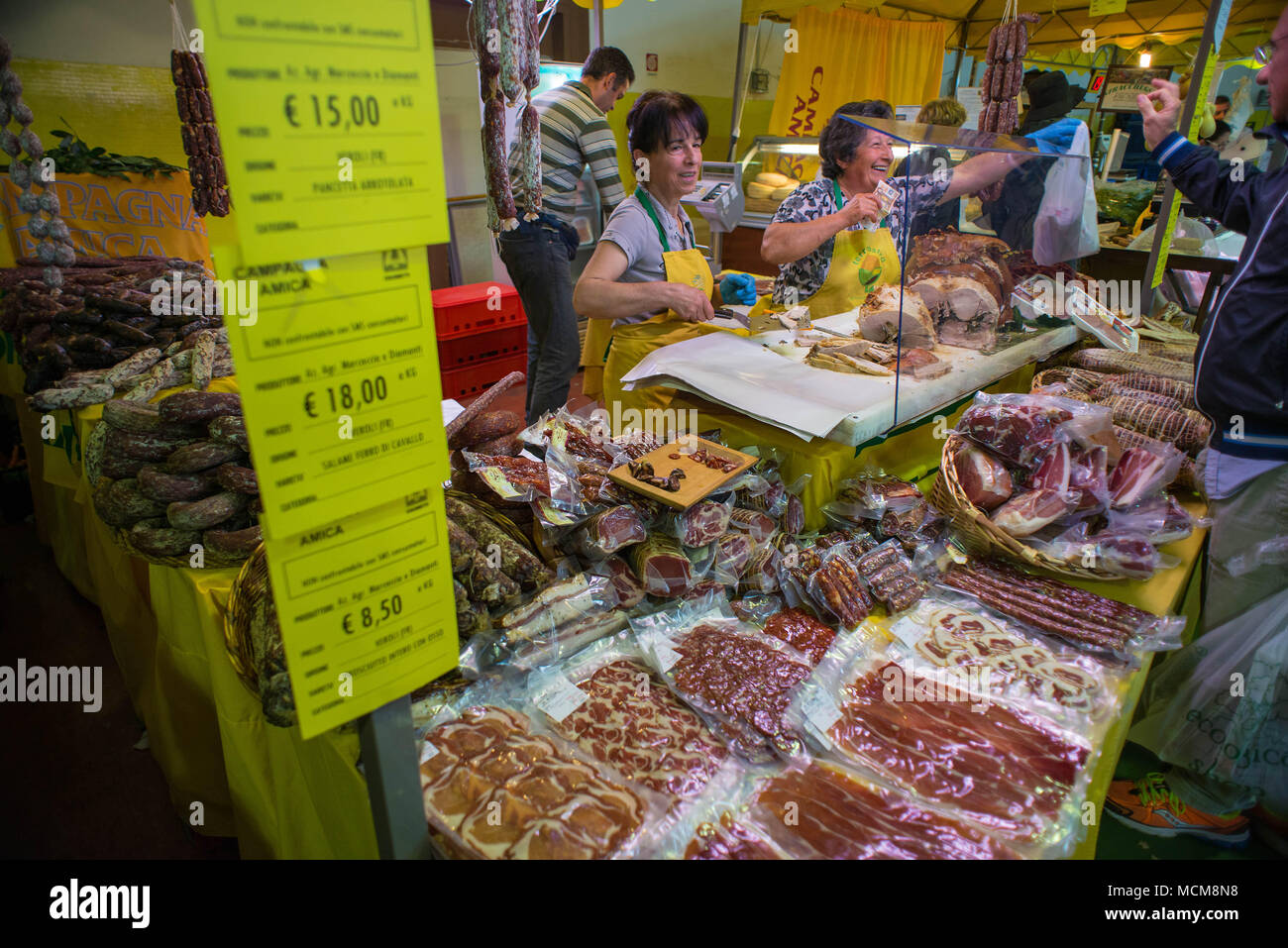 Rome. " Friendly Countryside" market selling organic products, Circo ...