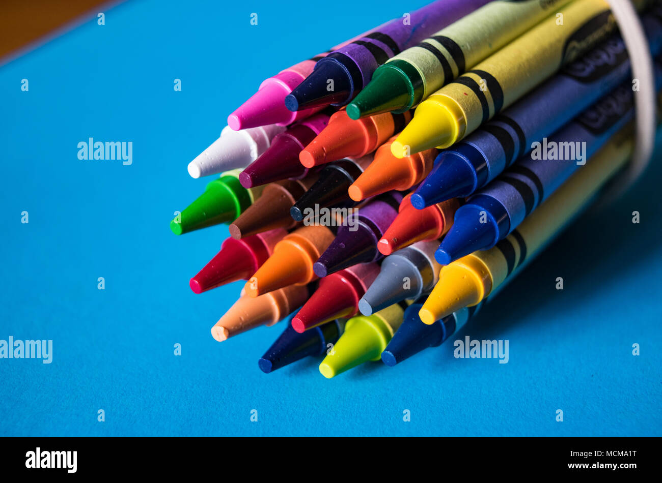 Pencils and crayons Stock Photo - Alamy