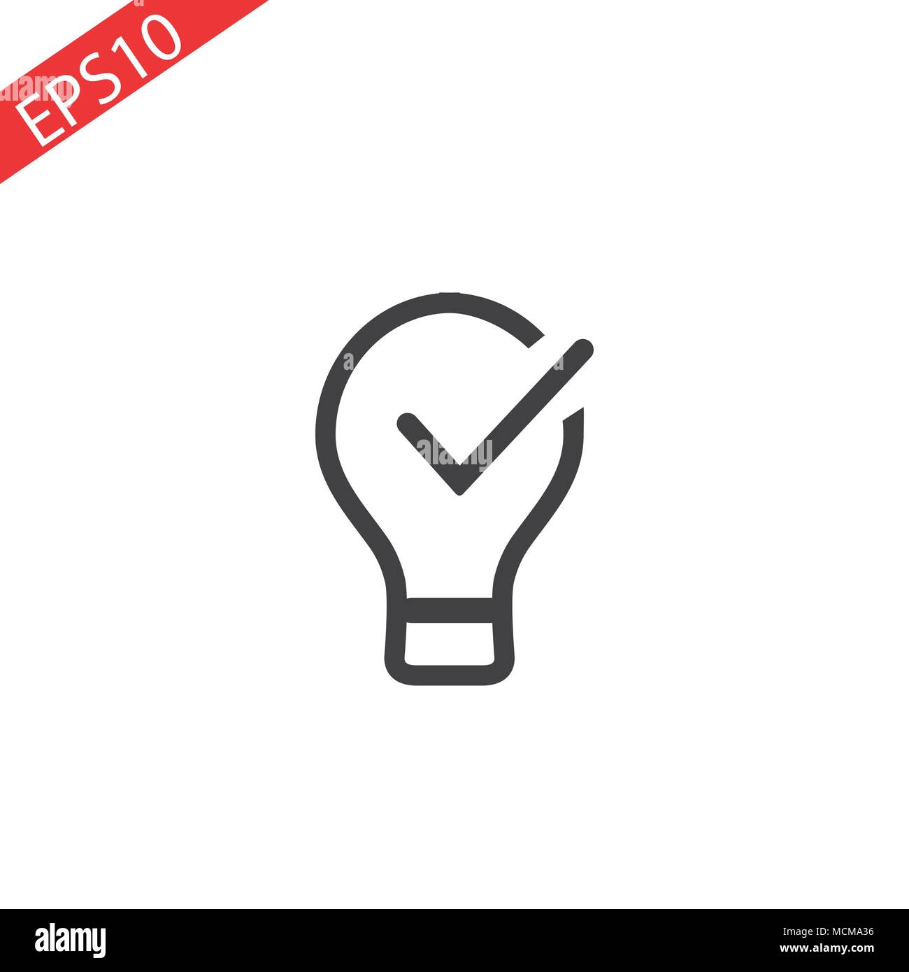 Check innovative idea - Vector web icon Stock Vector Image & Art - Alamy