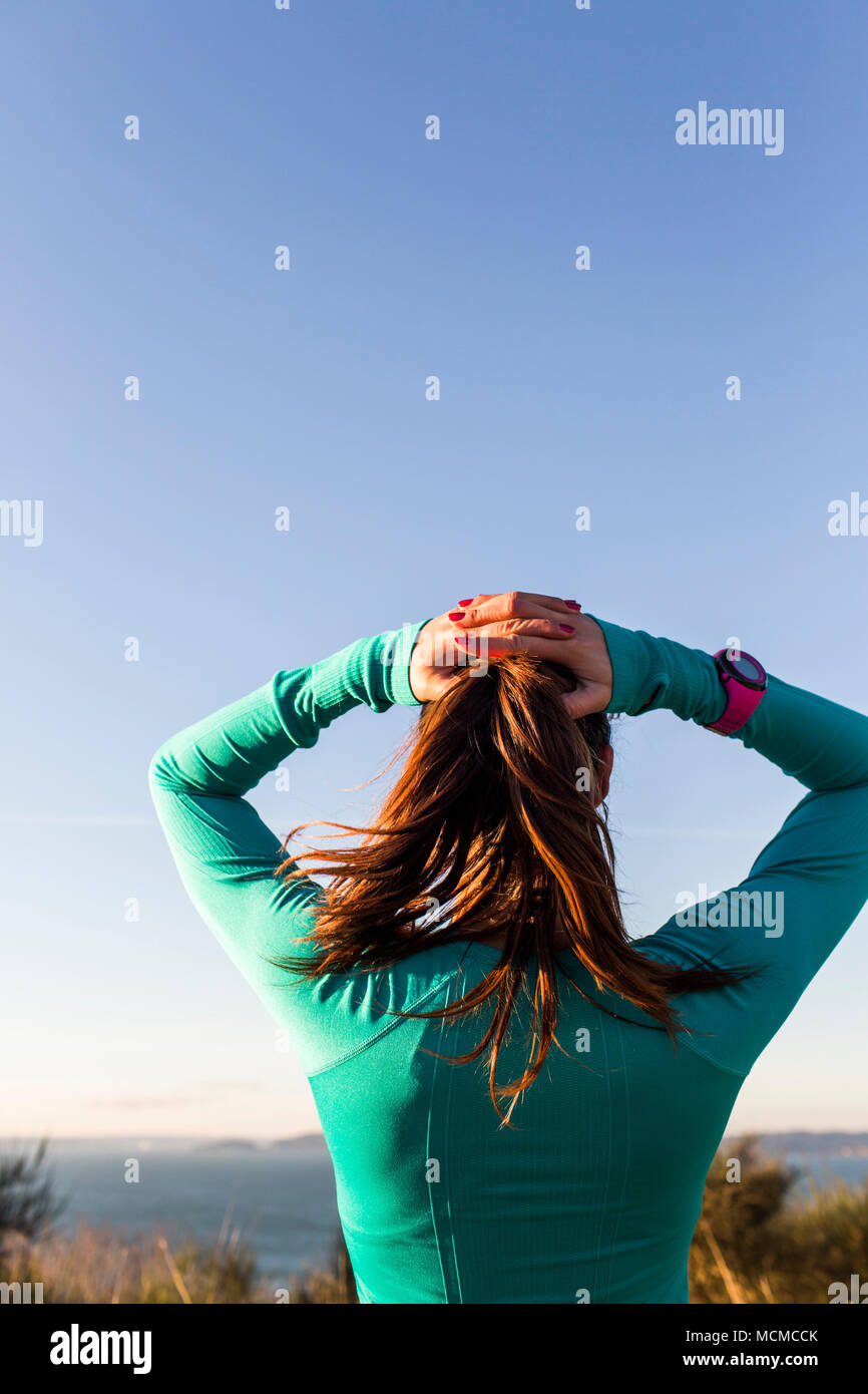 Female runner park hi-res stock photography and images - Alamy