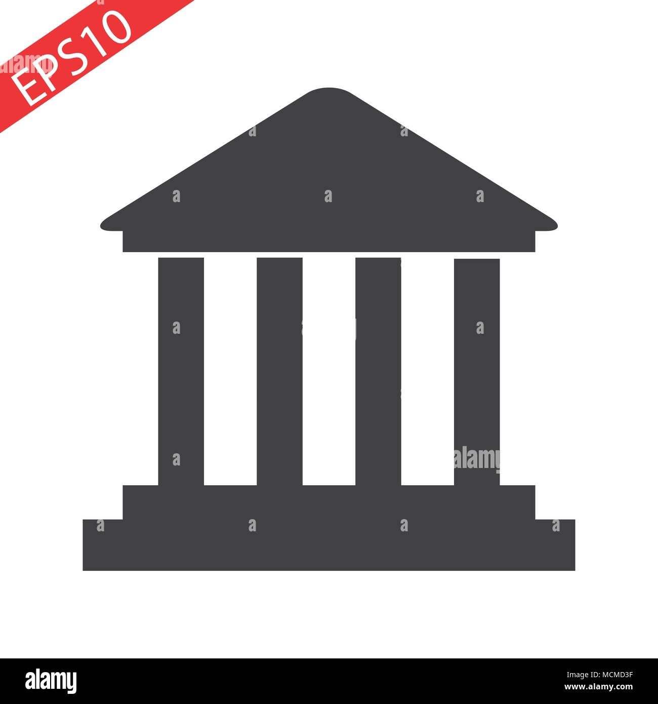 Ancient temple icon isolated on white background. Vector art Stock ...