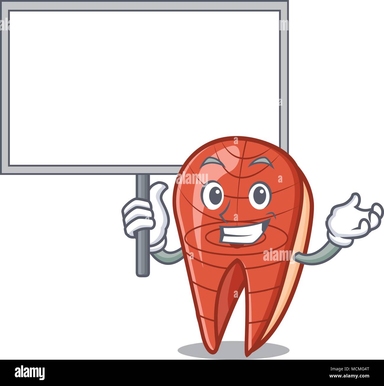 Bring board fish slice character cartoon vector illustration Stock ...