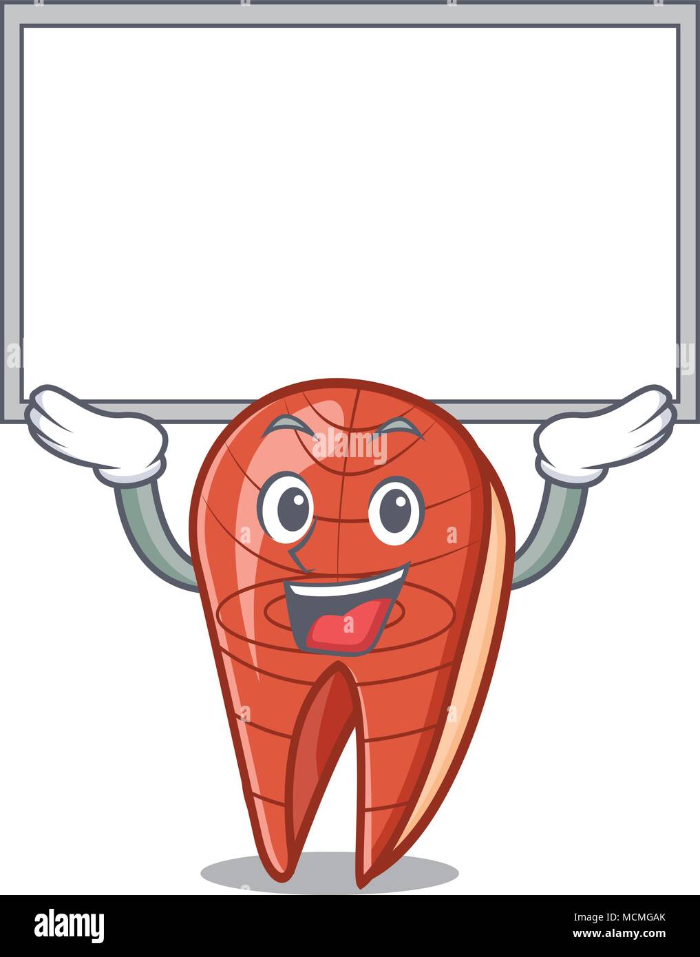 Up board fish slice character cartoon vector illustration Stock Vector ...