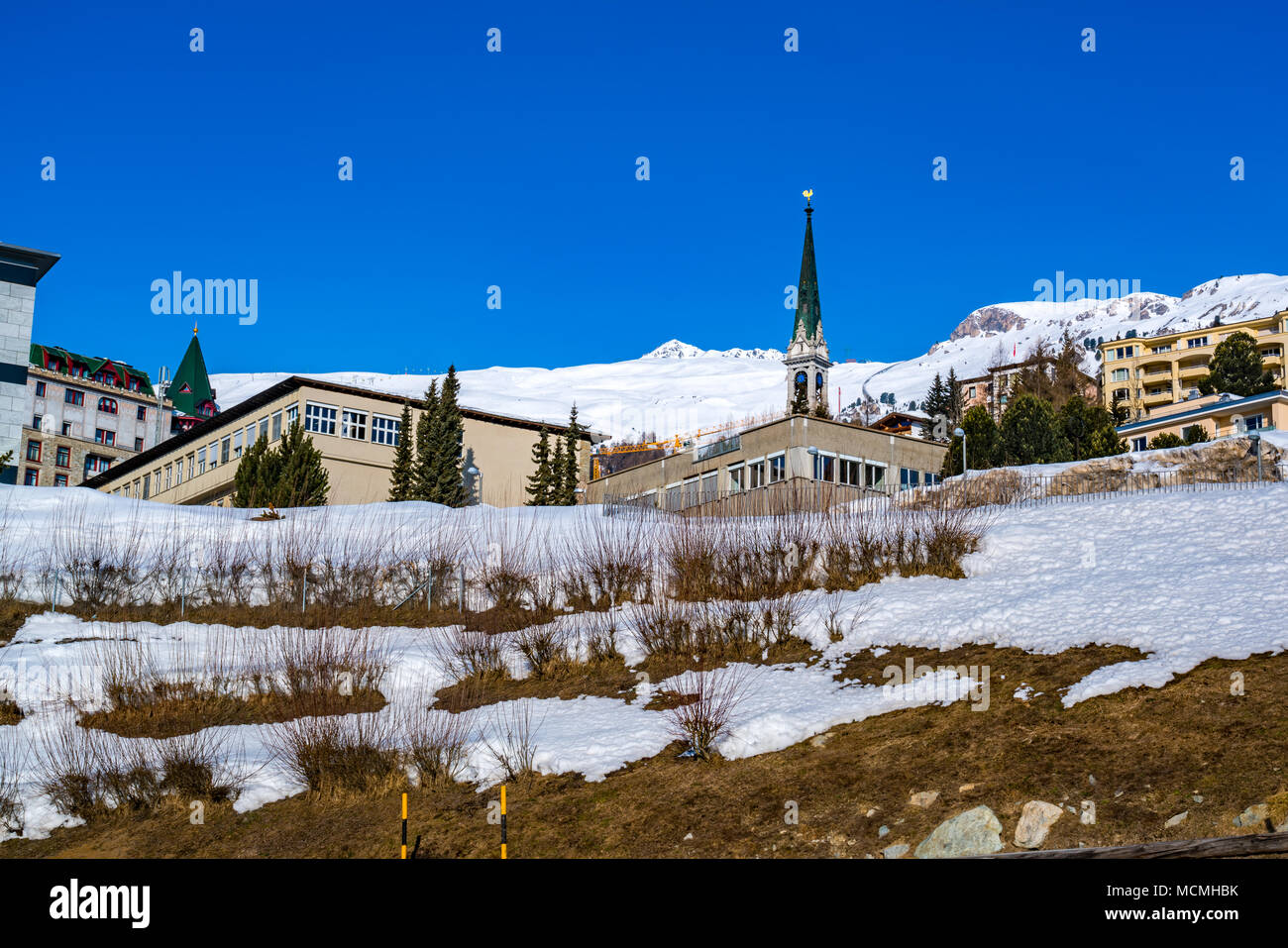 Clock tower st moritz switzerland hi-res stock photography and images ...
