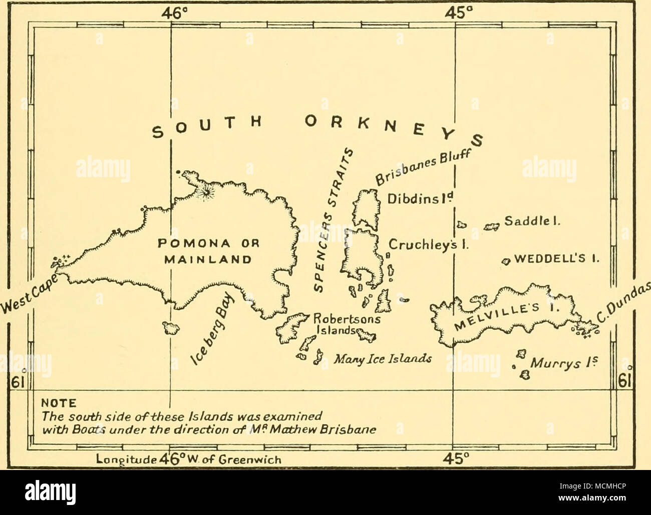 . Fig. 4. Weddell's Chart: from the chart in A Voyage towards the South ...