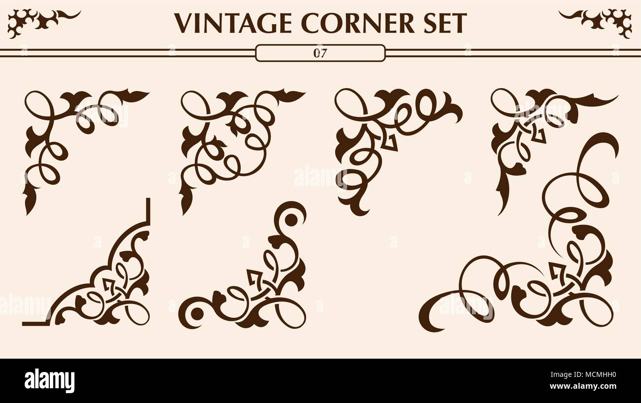 Vintage corner set Stock Vector Image & Art - Alamy