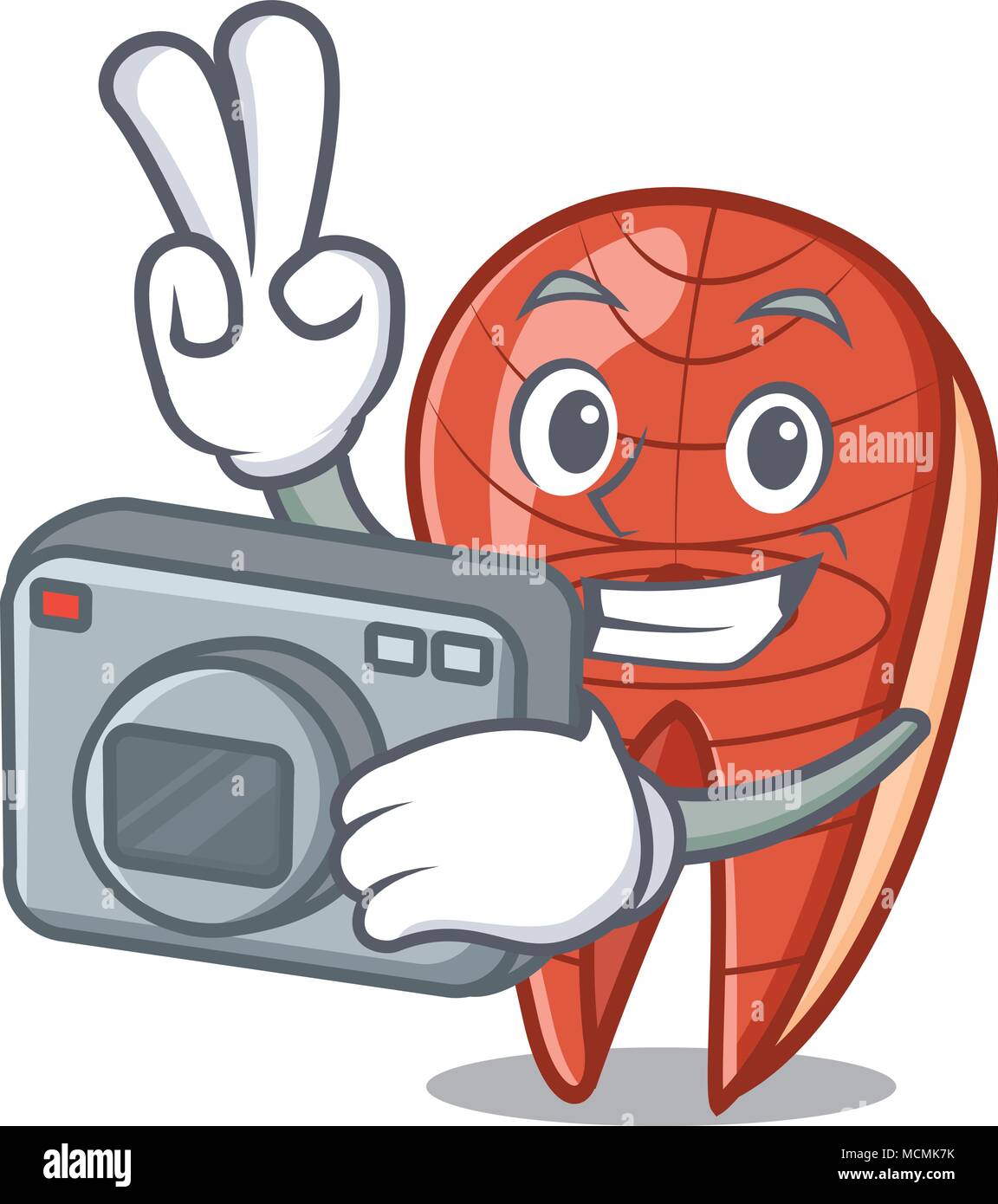Photographer fish slice mascot cartoon vector illustration Stock Vector ...