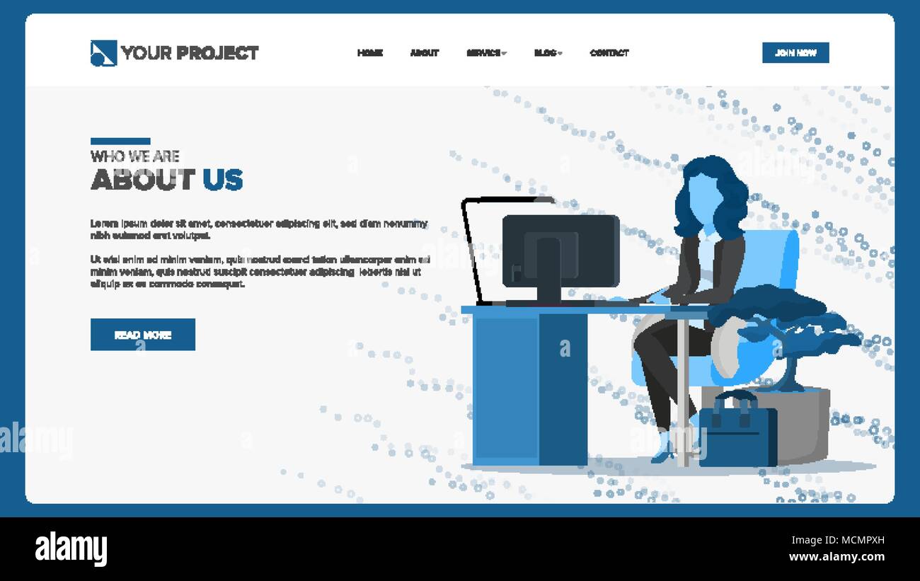 Web Page Design Vector. Business Screen. Internet Traffic. Cartoon ...