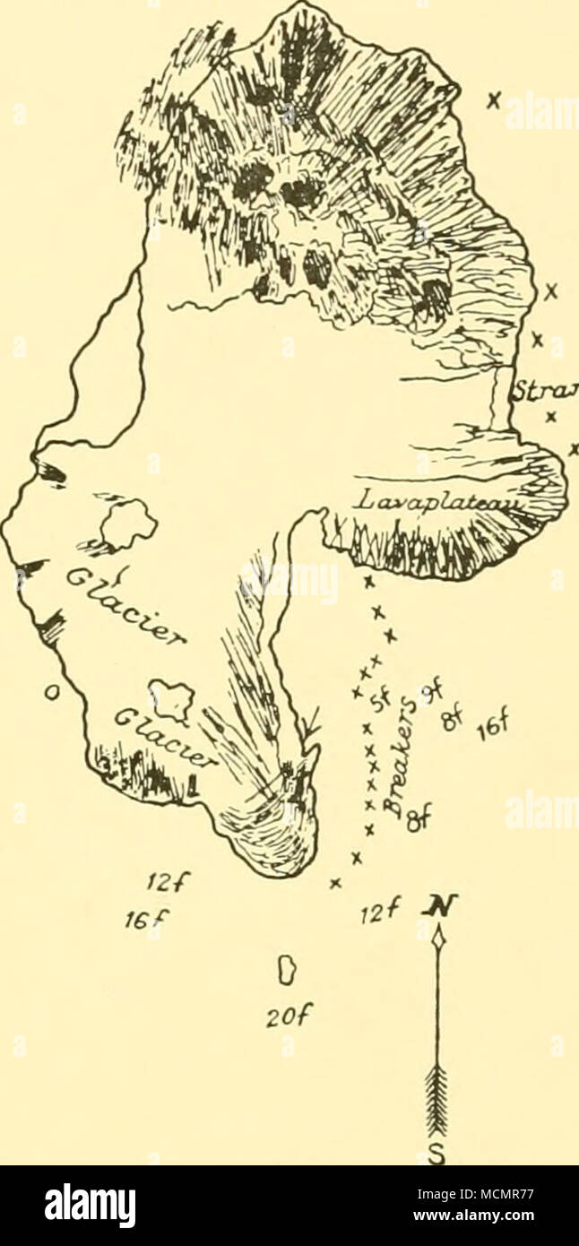 . Fig. 10. Larsen's sketch-plan of Candle- mas Island. ^ The names ...