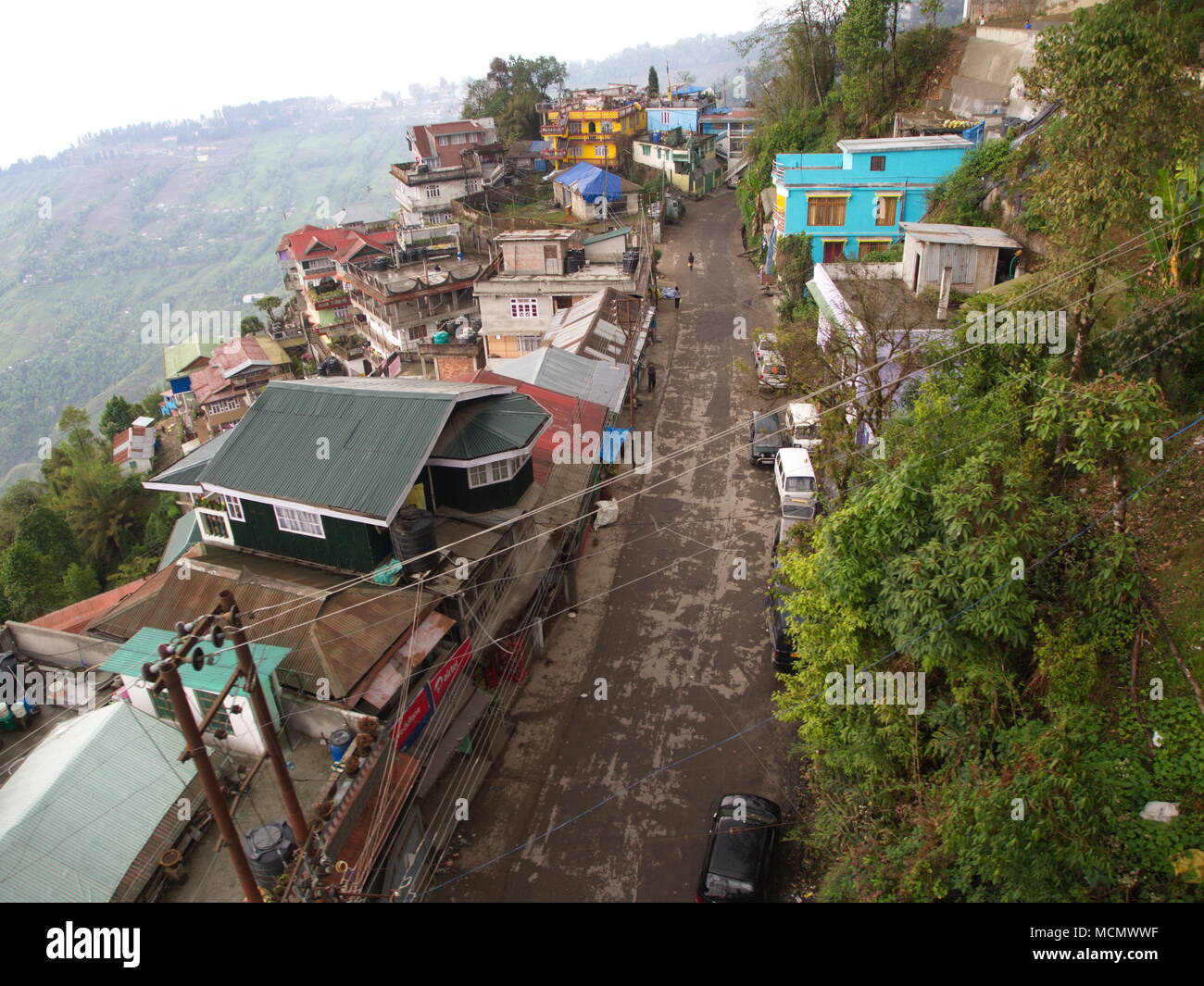 Gangtok, SIKKIM, INDIA , 17th APRIL 2011 : The View over the city ...