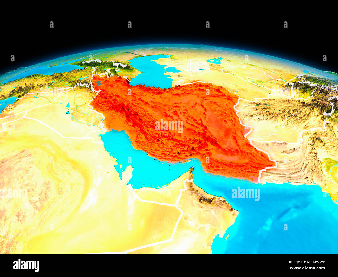 Iran satellite image hi-res stock photography and images - Alamy