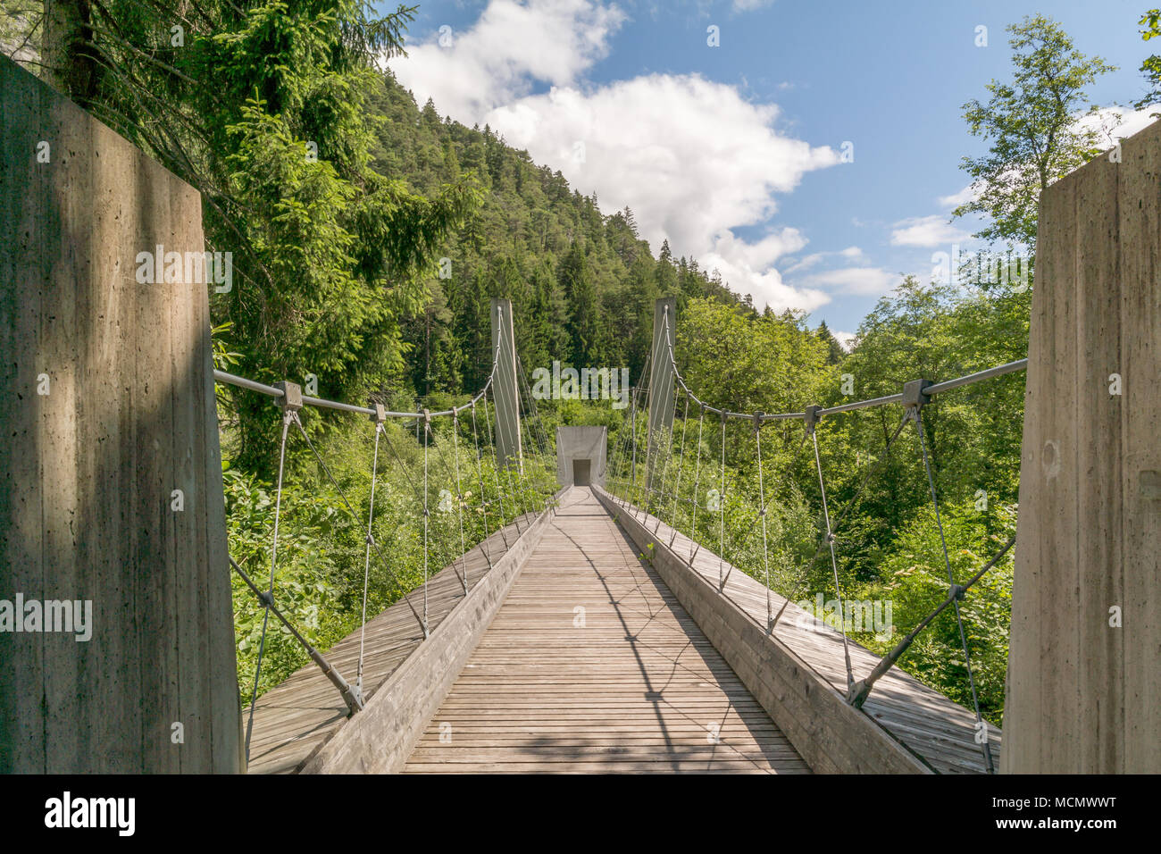 Suspension Bridge near Trin Station Stock Photo - Alamy