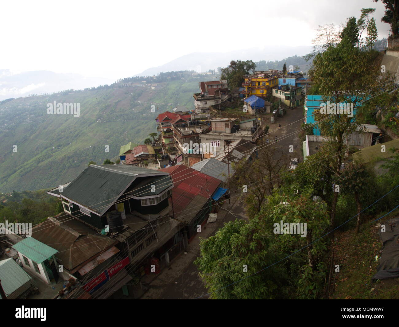 Gangtok, SIKKIM, INDIA , 17th APRIL 2011 : The View over the city ...