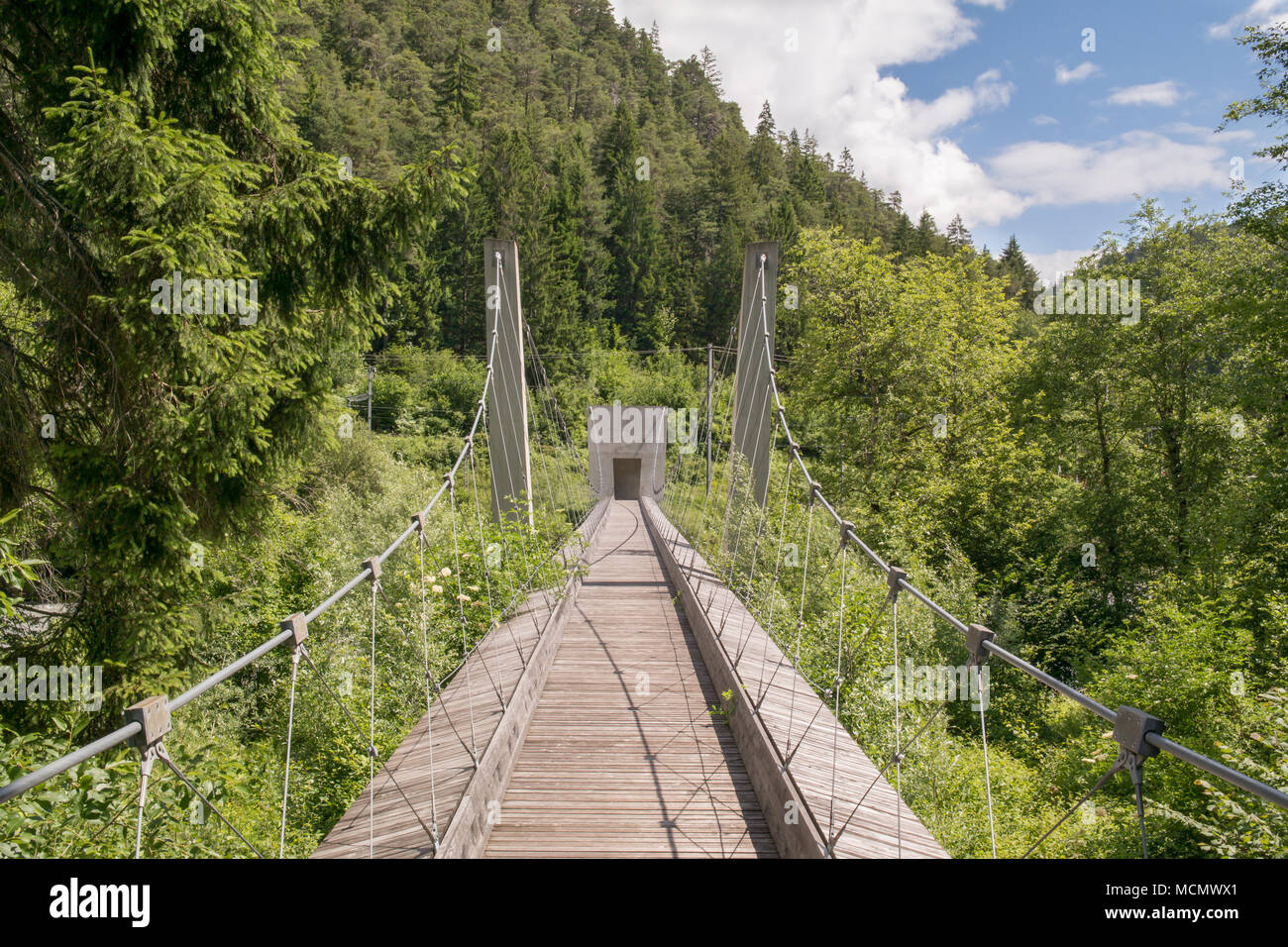 Suspension Bridge near Trin Station Stock Photo - Alamy