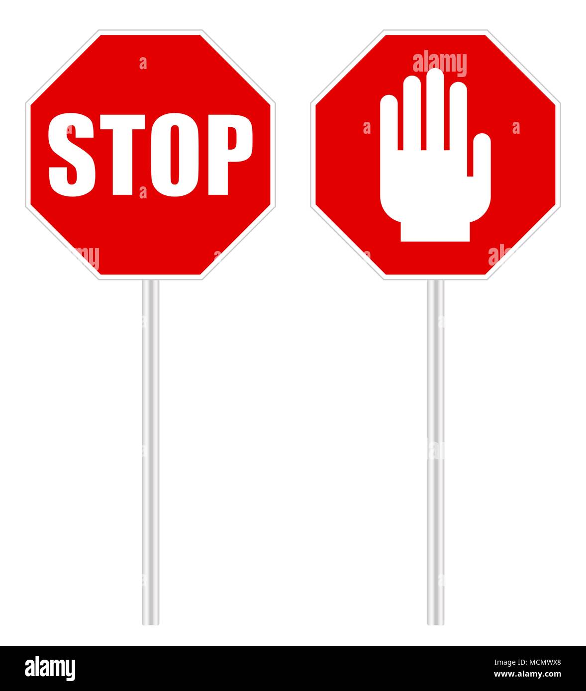 Stop hand signal Stock Vector Images - Alamy