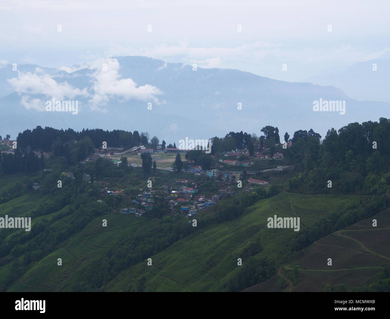 Gangtok, SIKKIM, INDIA , 17th APRIL 2011 : The View over the city ...