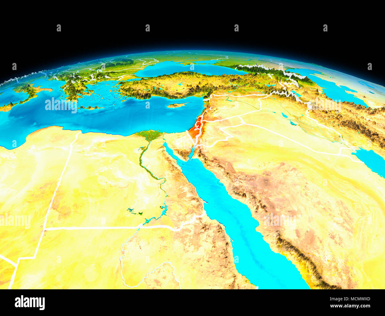 Satellite view israel hi-res stock photography and images - Alamy
