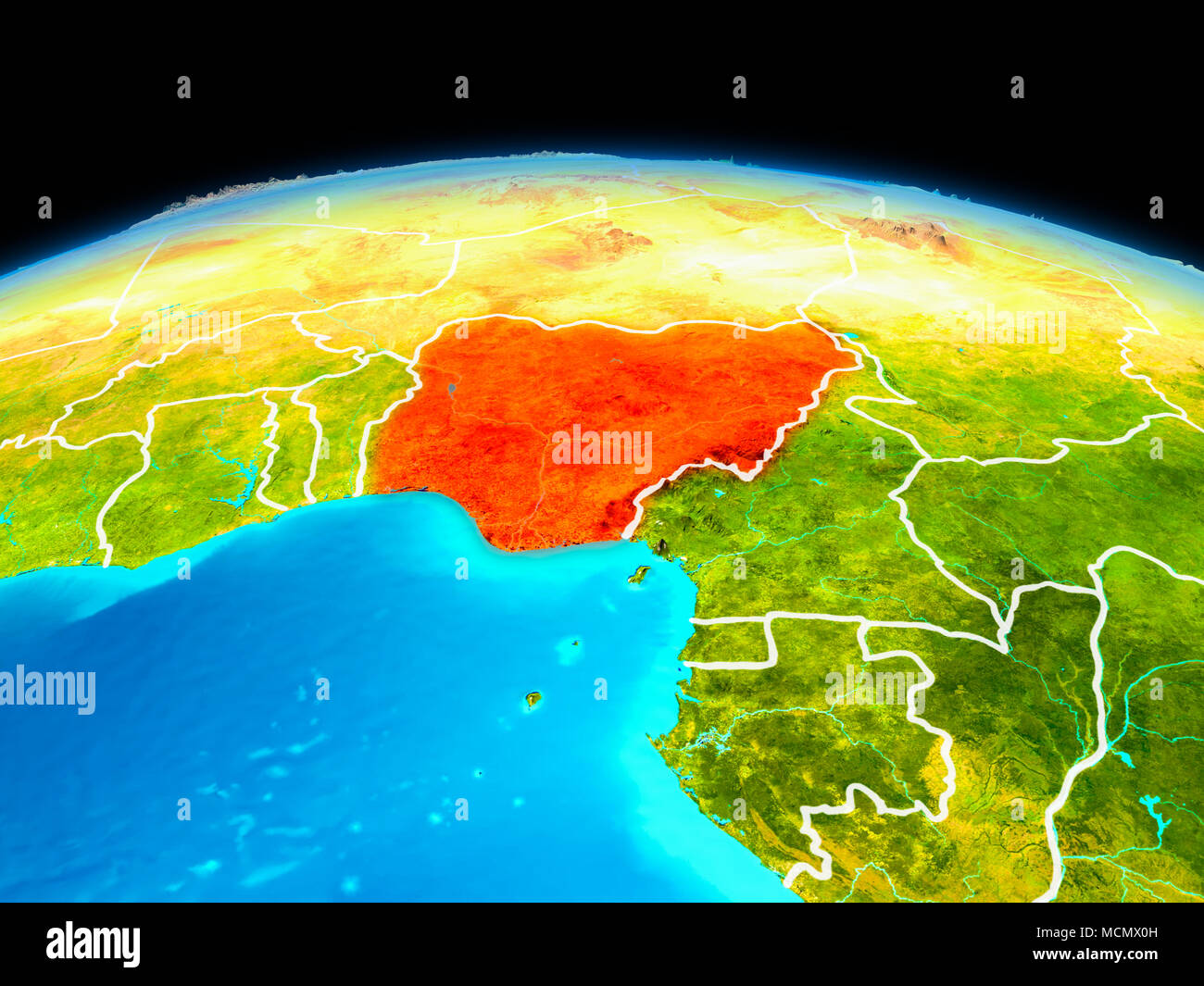 Nigeria satellite image hi-res stock photography and images - Alamy