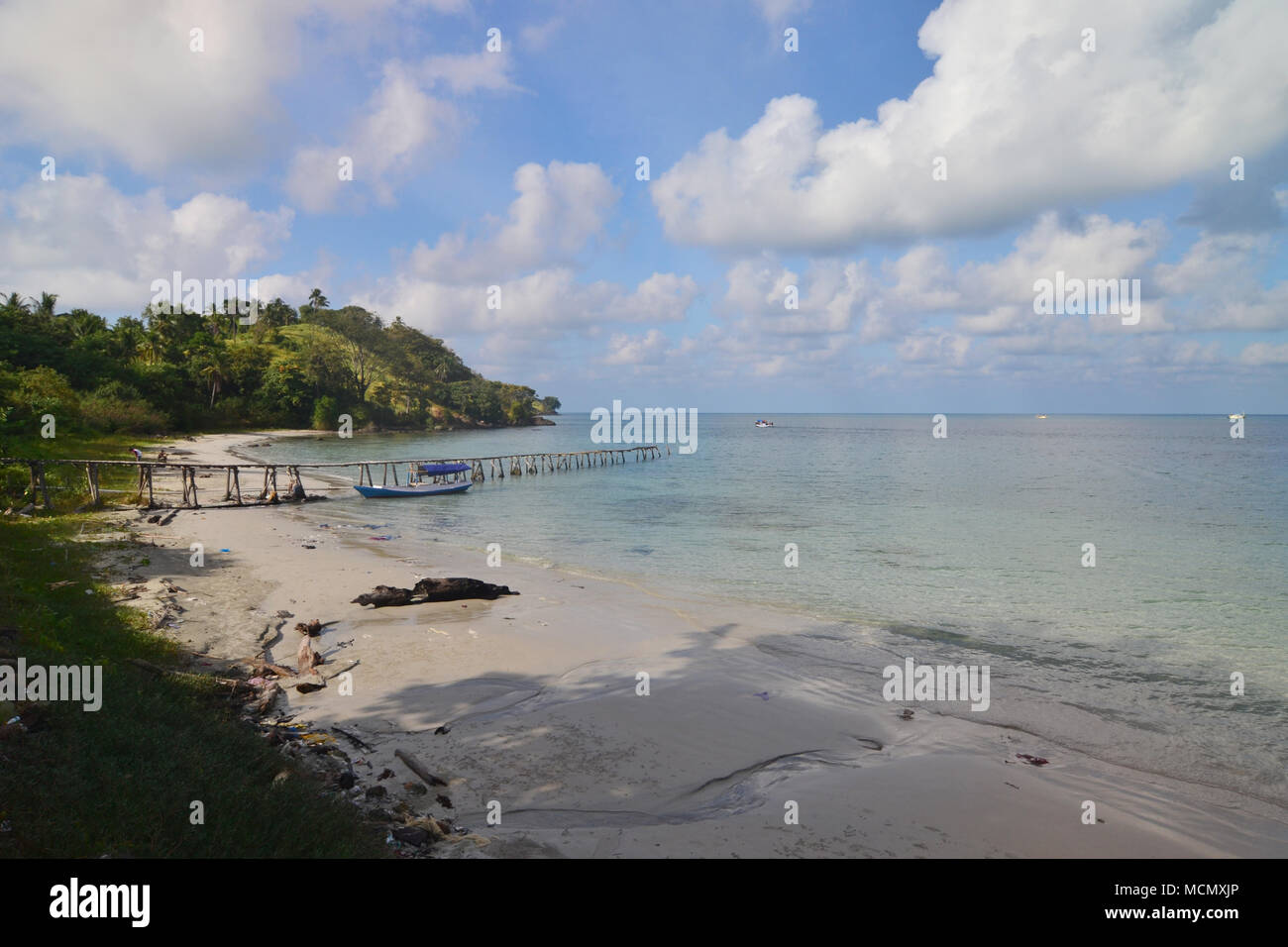 The charm of the beach and the clear sea in South Borneo, Indonesia ...