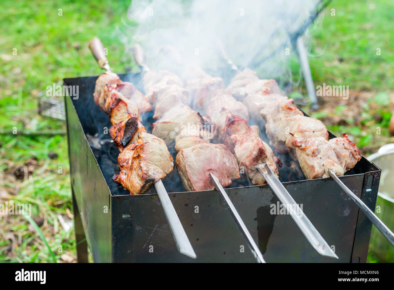 Delicious pork grilled meat Stock Photo - Alamy