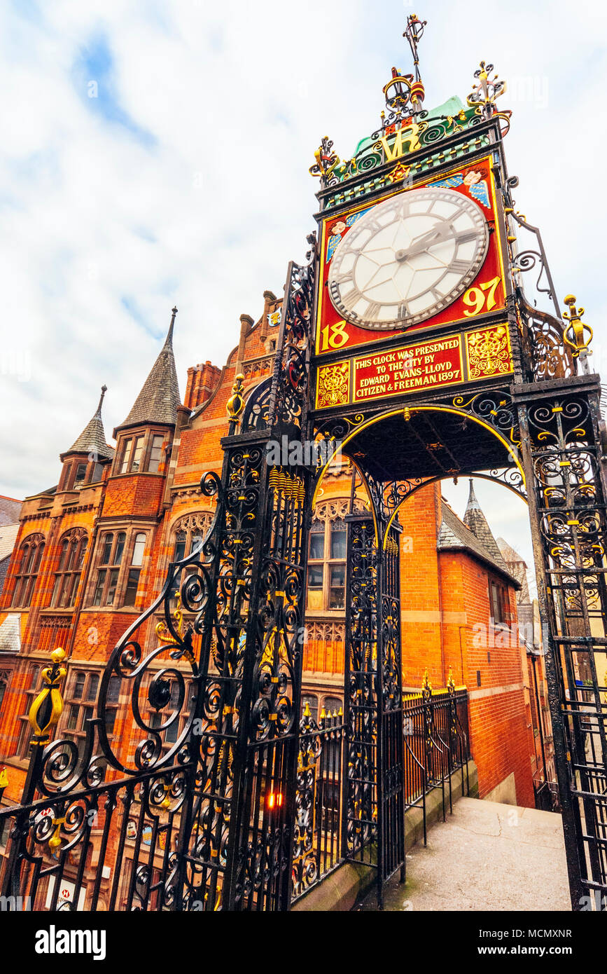 The Eastgate Clock in Chester, Cheshire, England Stock Photo - Alamy