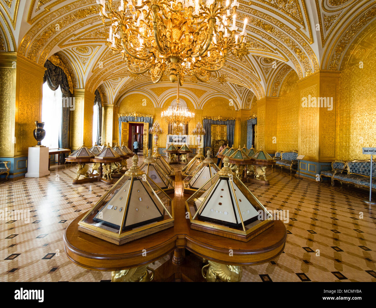 St. Petersburg, Russia: Winter Palace interior, Hermitage Museum ...