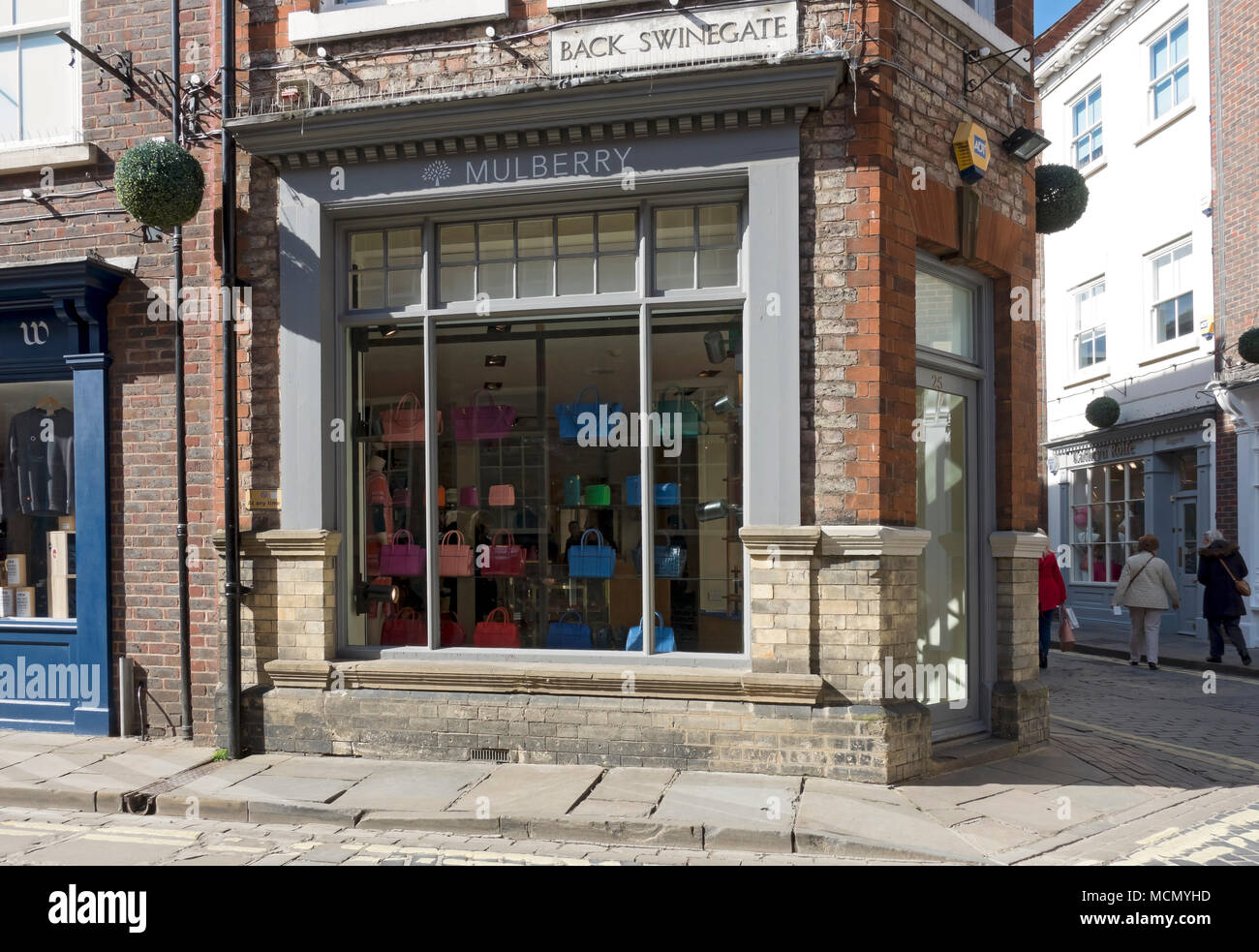 Mulberry shop window store shopfront exterior in the city town centre ...