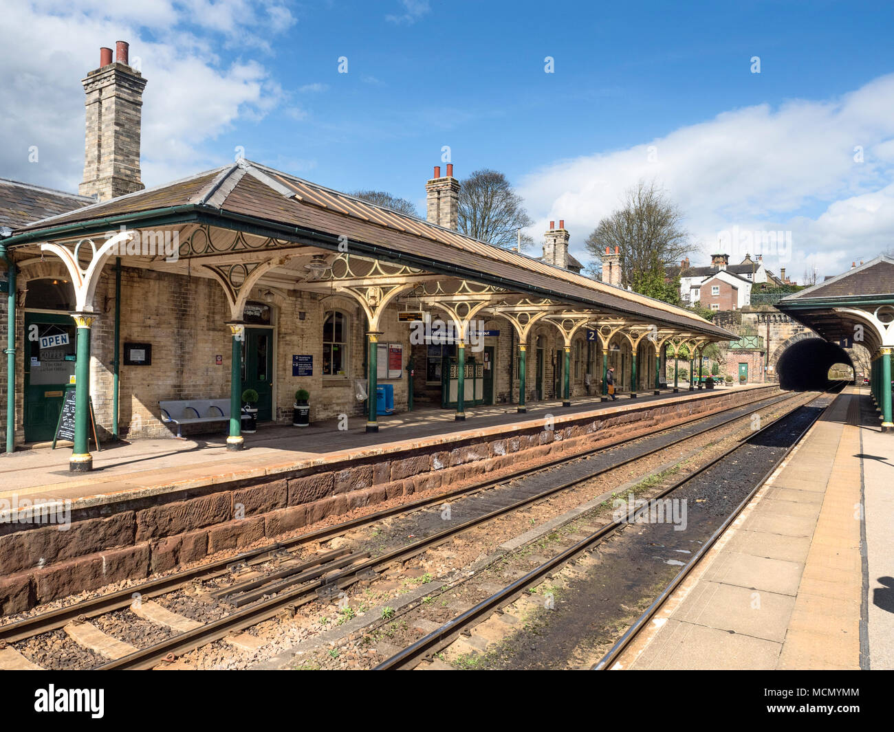 Railway Station Platforms and Tunnel at Knaresborough North Yorkshire ...