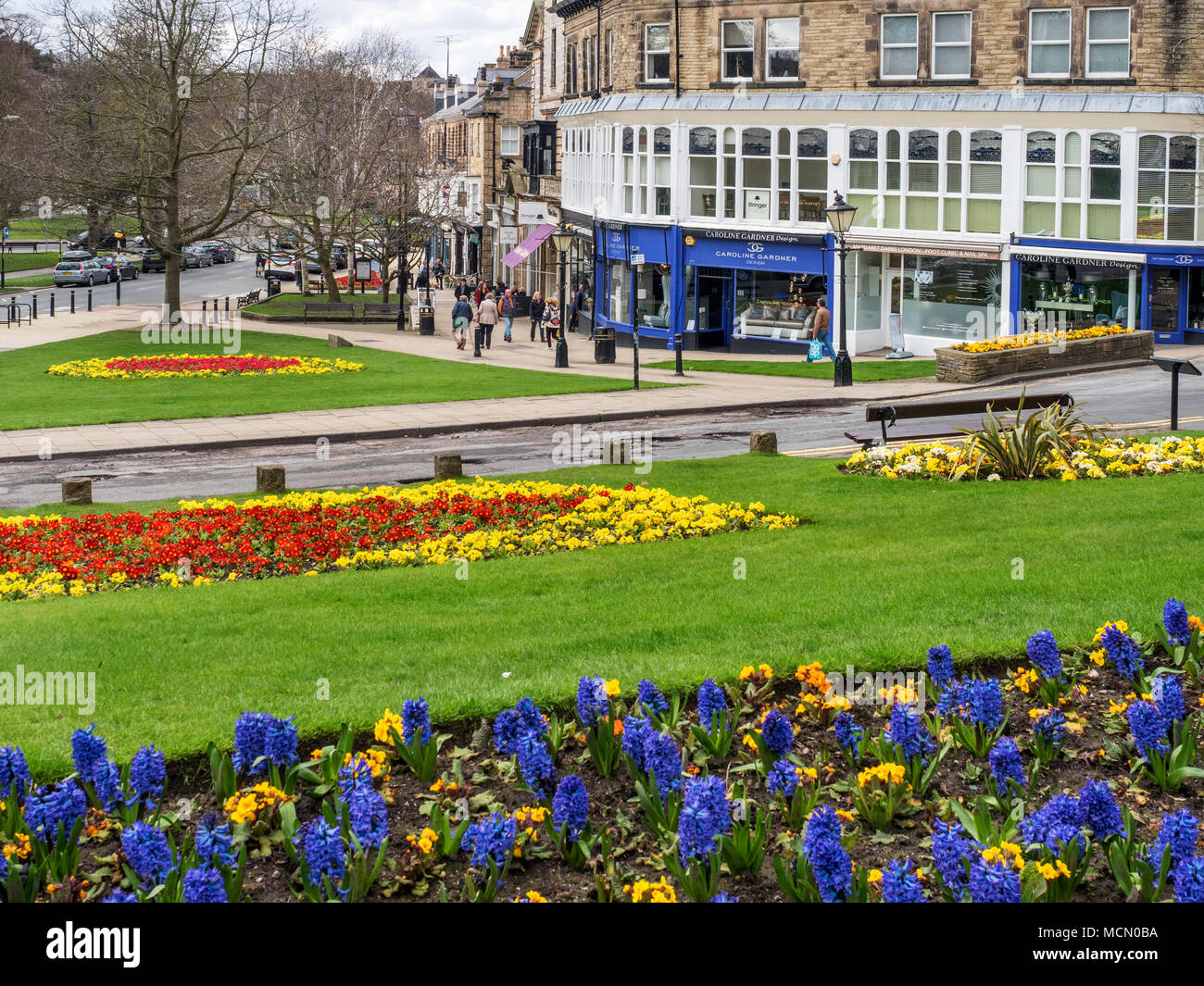 Spring Flowers in The Montpellier Quarter at Harrogate North Yorkshire ...