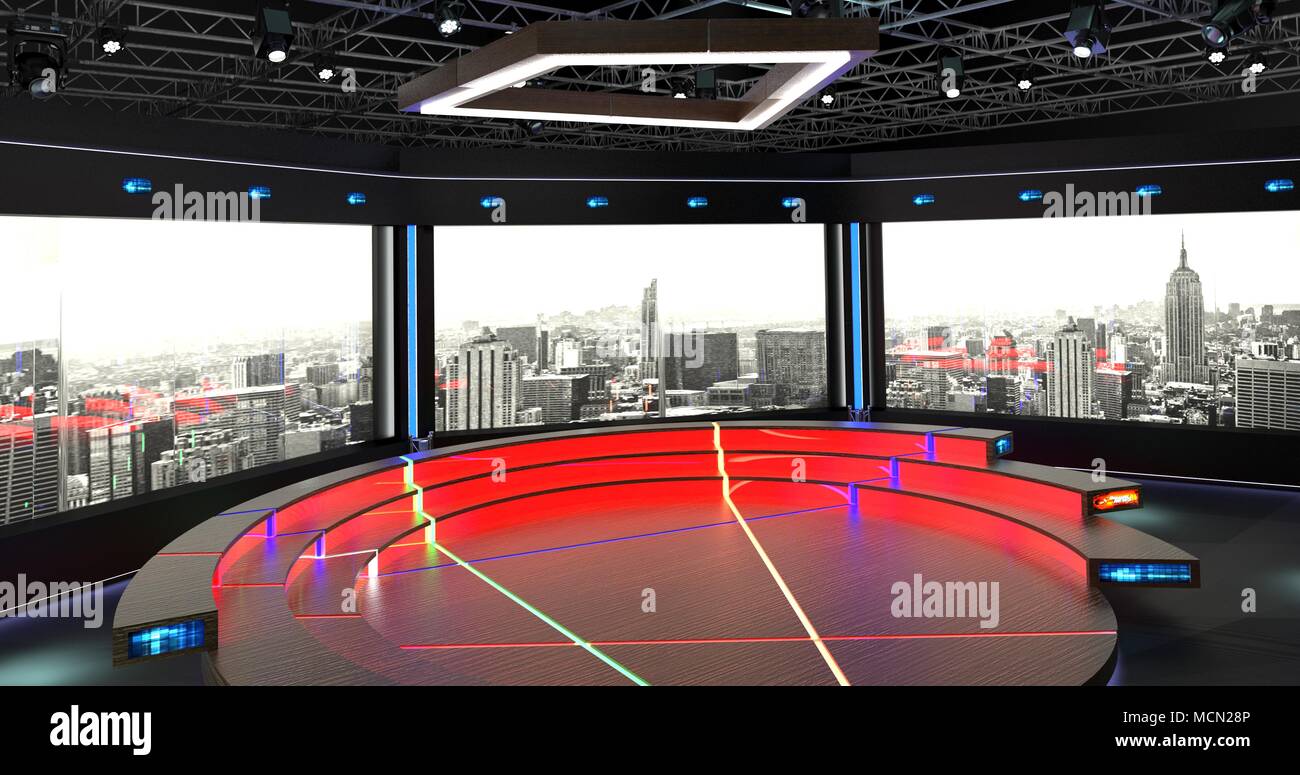 News Background Set City
