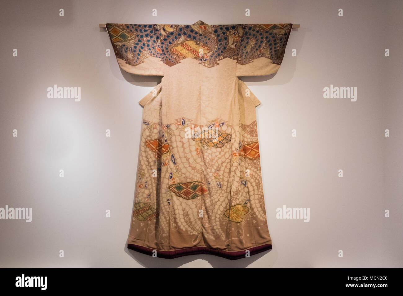 traditional kimono with ink drawing Stock Photo - Alamy