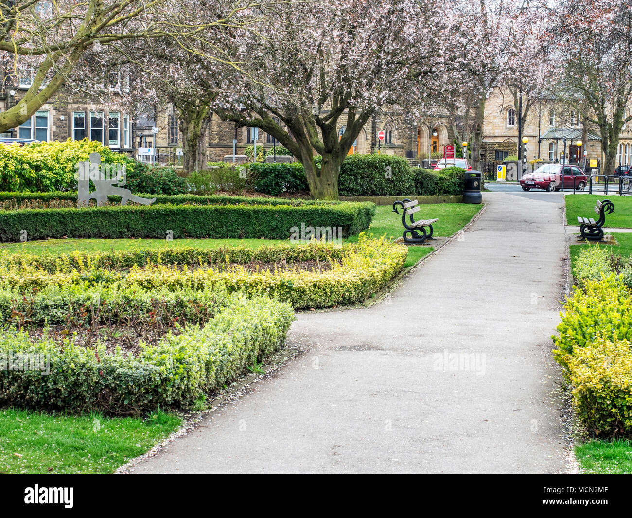 Library Gardens in Spring Harrogate North Yorkshire England Stock Photo ...