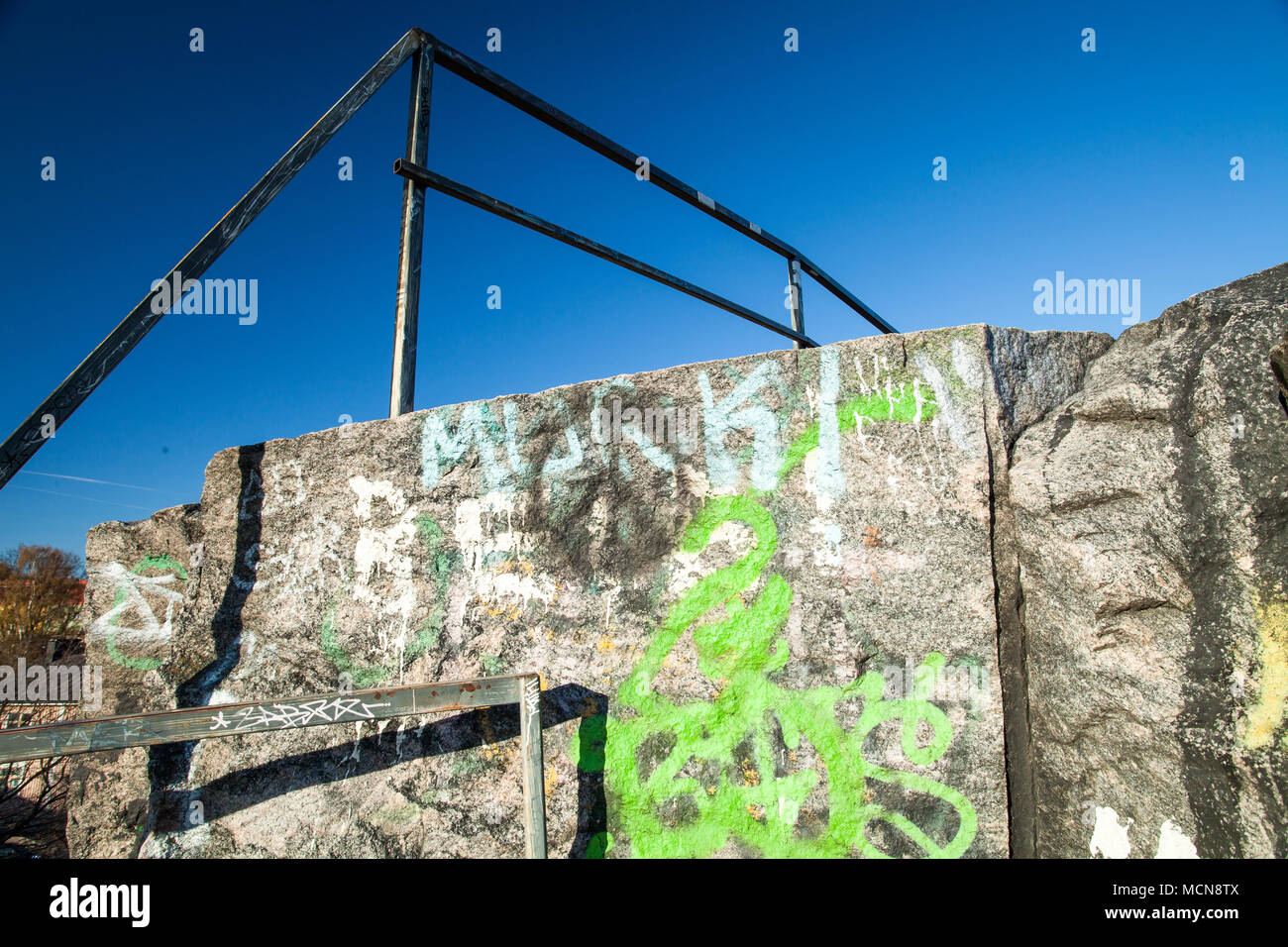 Graffiti on rocks,Spring,Helsinki,Finland,Suomi,Europe Stock Photo - Alamy