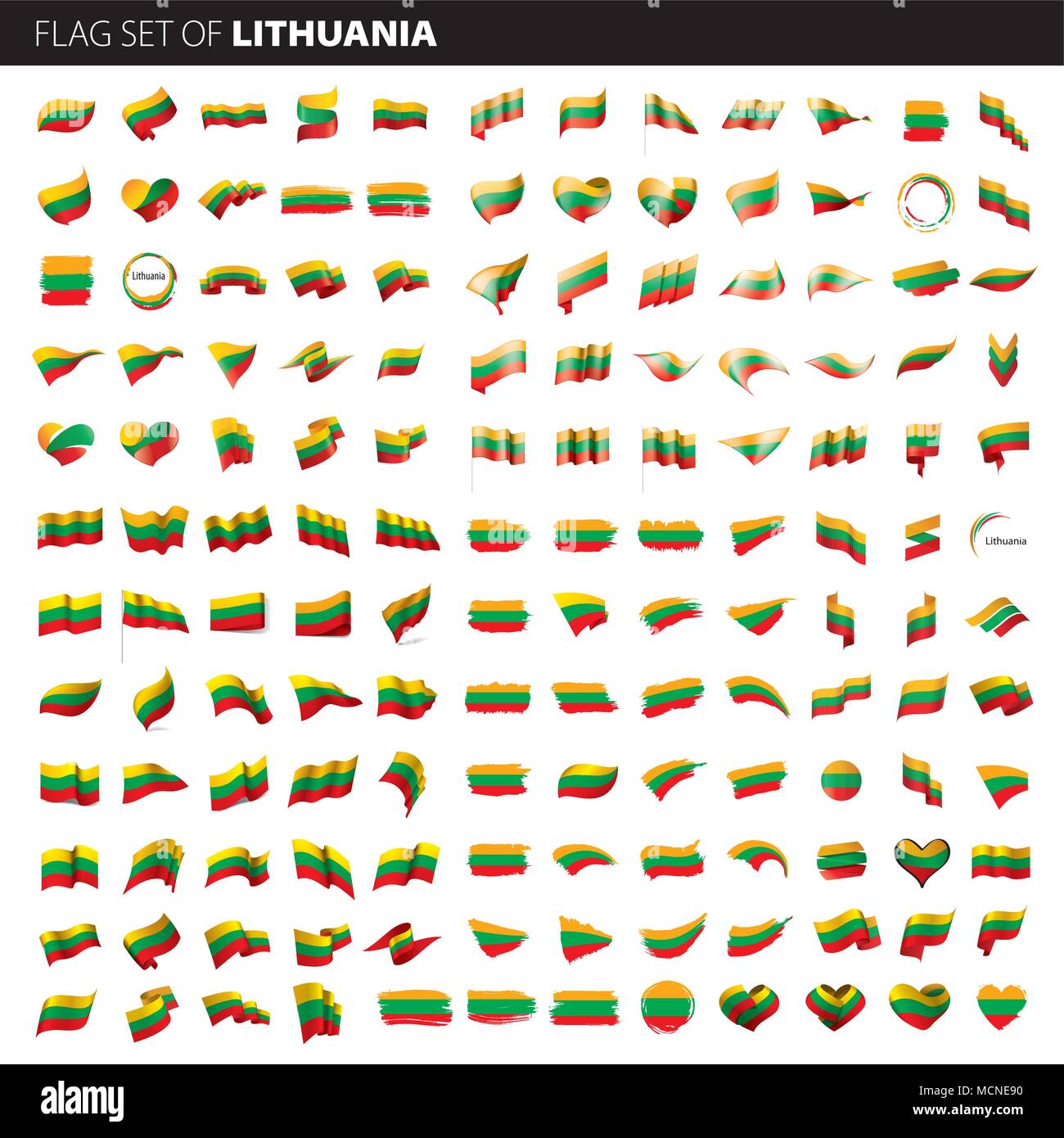 Set national flag lithuania Stock Vector Images - Alamy