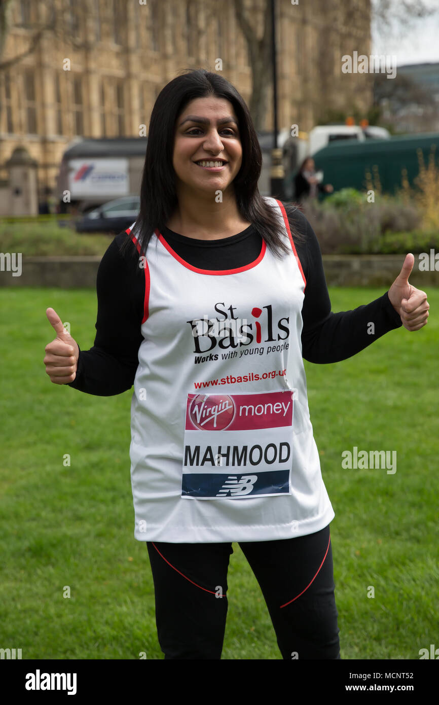 London,UK,17th April 2018,Shabana Mahmood attends the London Marathon ...