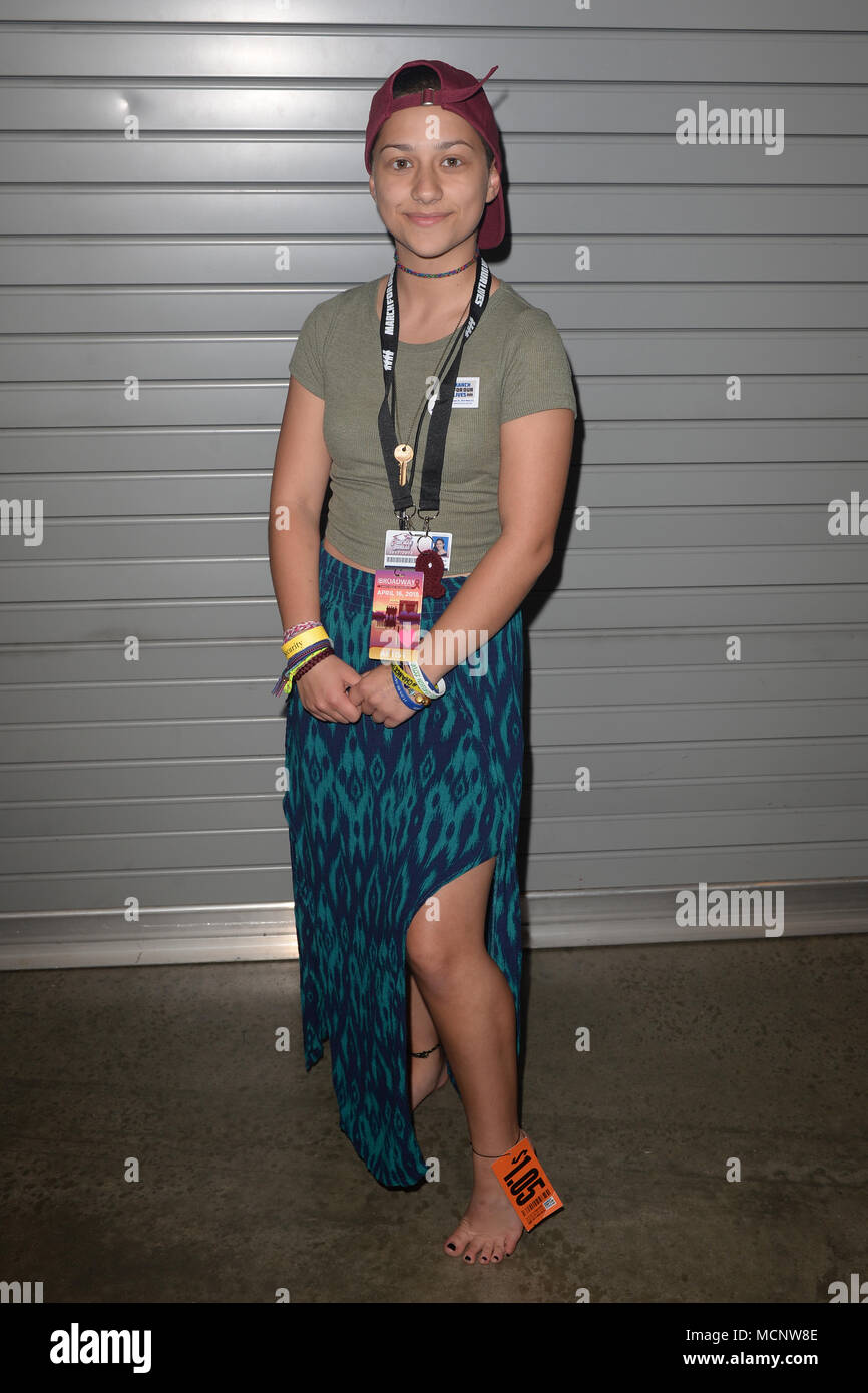 Sunrise FL, USA. 16th Apr, 2018. Emma Gonzalez poses backstage during ...