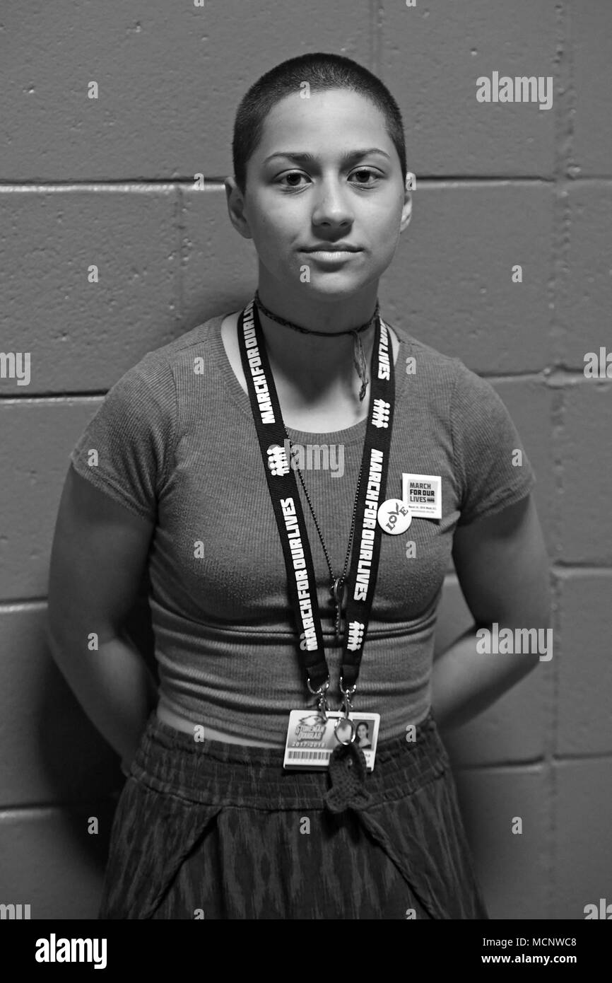 Emma gonzalez Black and White Stock Photos & Images - Alamy