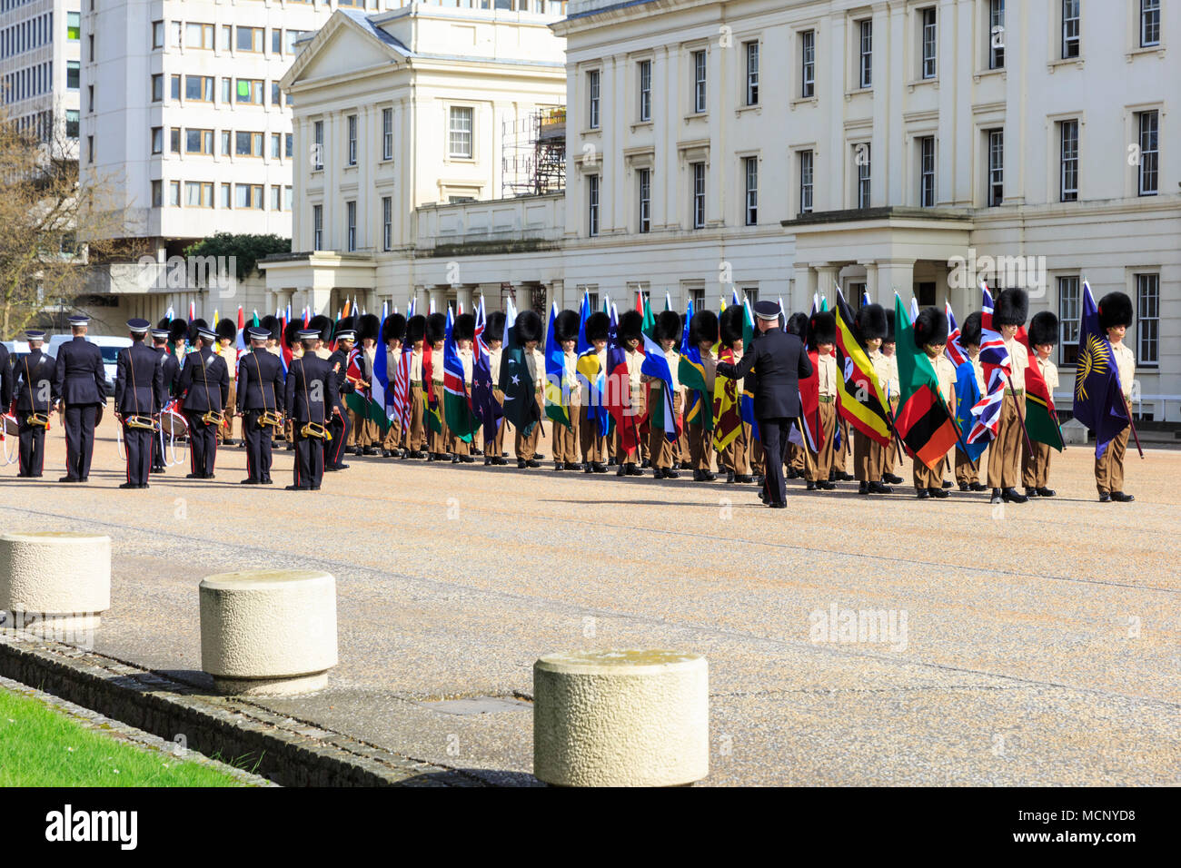 Military personnel at the wellington barracks hi-res stock photography ...