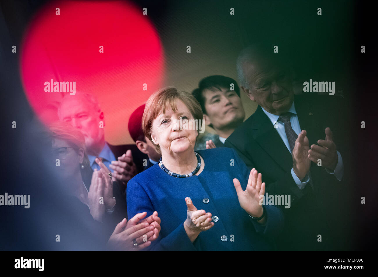 17 April 2018, Germany, Berlin: German Chancellor Angela Merkel (CDU ...